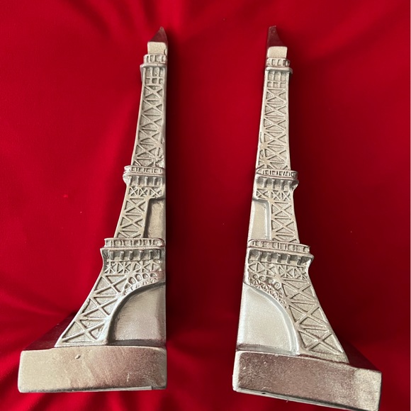 Art | French Decor Eiffel Tower Silver Finish Bookends 13 | Poshmark